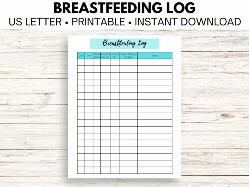 Printable Breastfeeding and Pumping Log | Joyful Messes